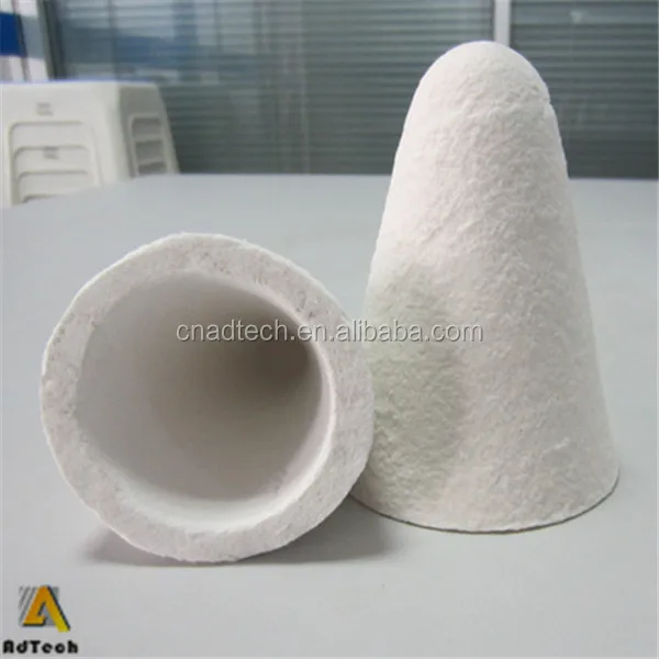 High Purity Vacuum Formed Shaped Ceramic Fiber Tap Hole Cone/aluminum ...