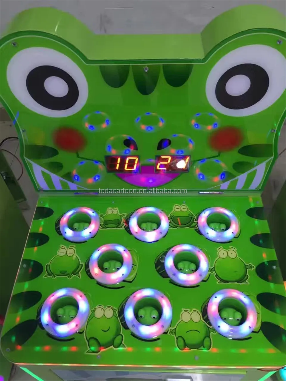 Kids Play Hammer Arcade Game Machine Crazy Frog Happy Frog Hit Hammer ...