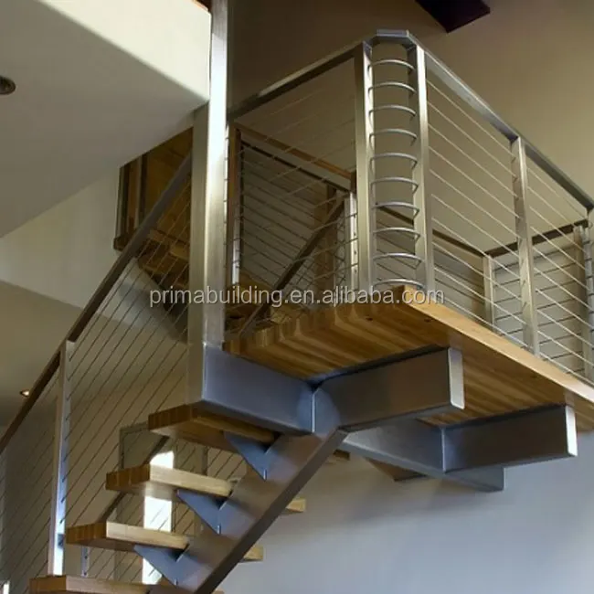 Cable Staircase Classical Stair Railing Vertical Cable Railing Systems