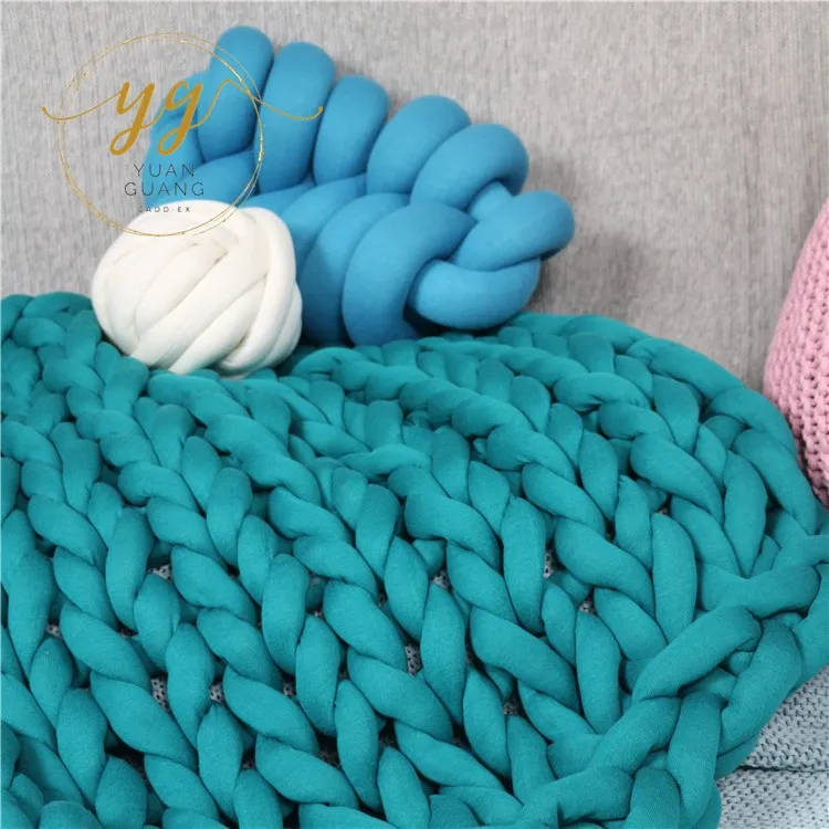 Super Chunky Cotton Tube Polyester Yarn,Cotton Tube Yarn For Arm ...