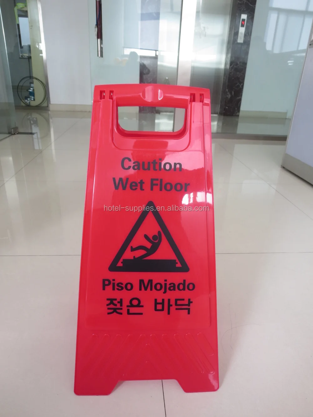 Red Color Plastic Wet Floor Warning Signs - Buy Wet Floor Sign,Plastic ...