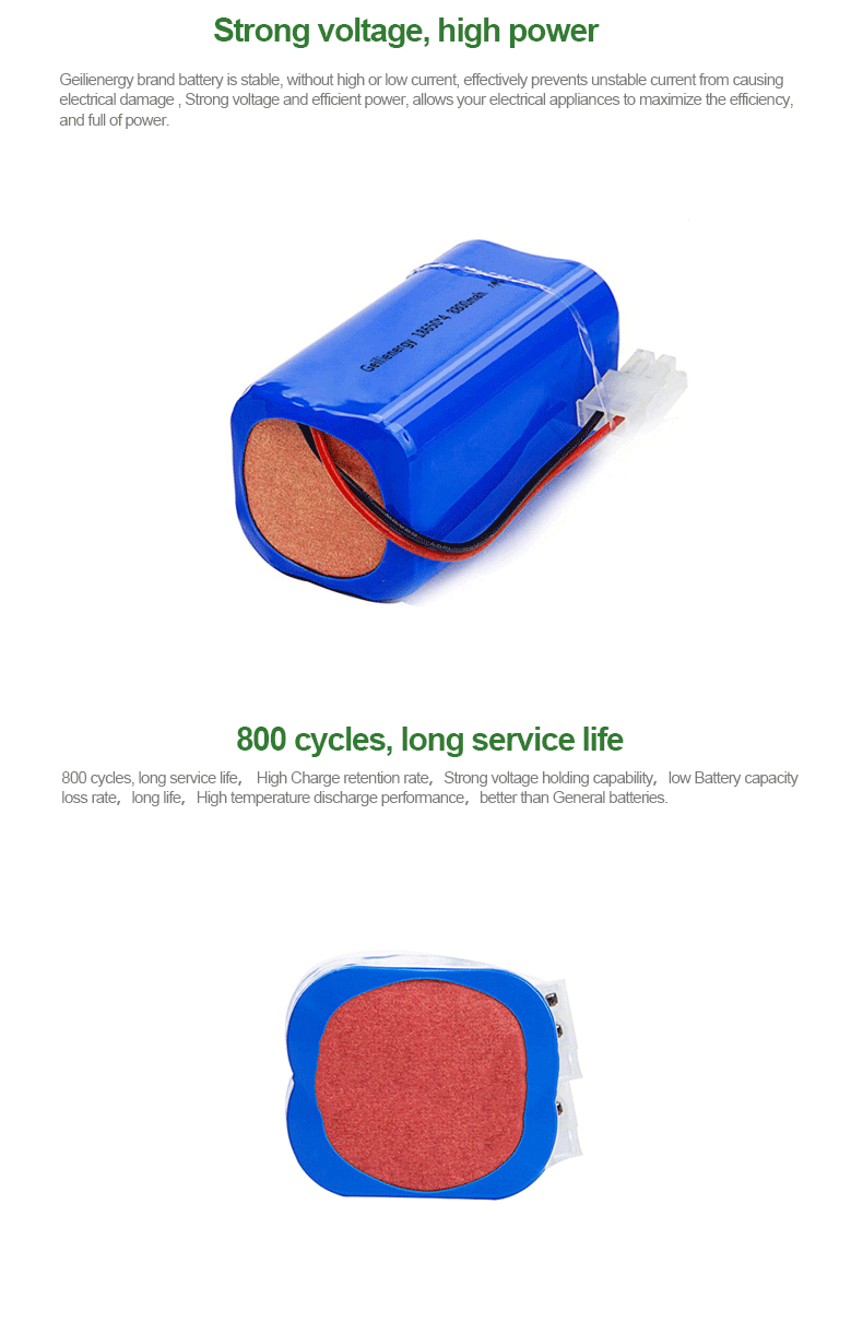 Smart Rechargeable Li Ion Battery Pack Great Power Li-ion Battery 7.4v ...