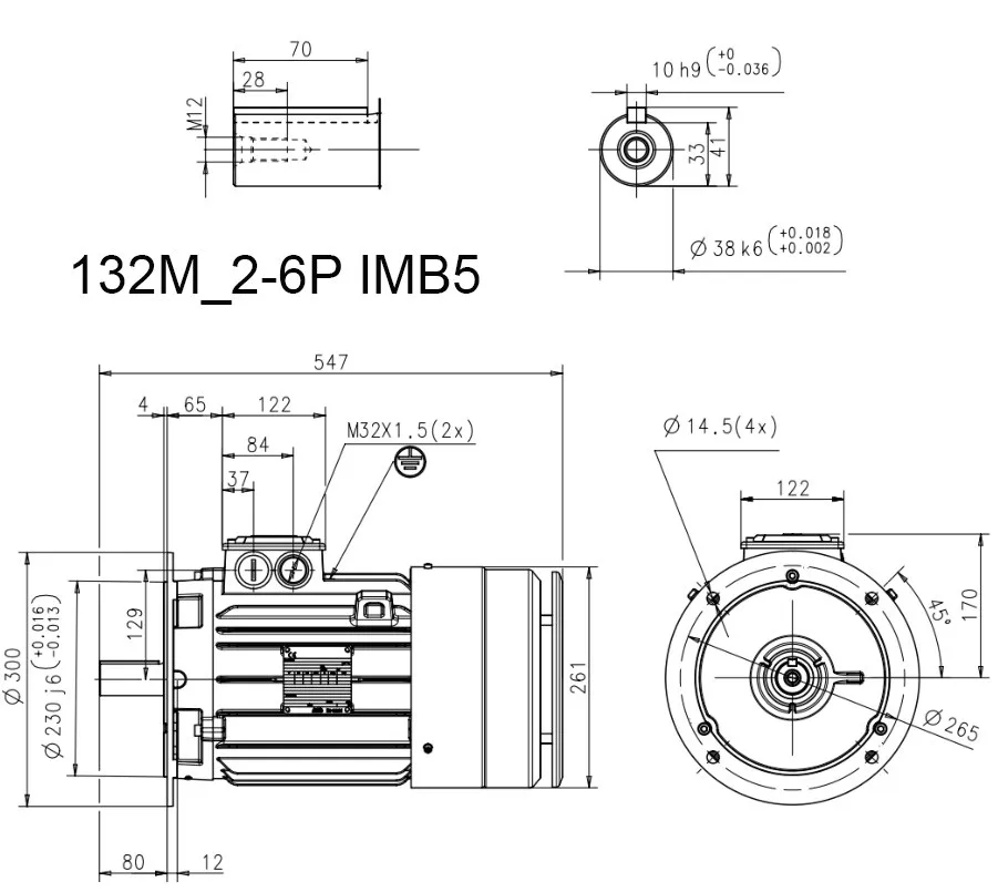 Abb Brand 5.5kw Low Voltage 3-phase Electric Motor For General ...
