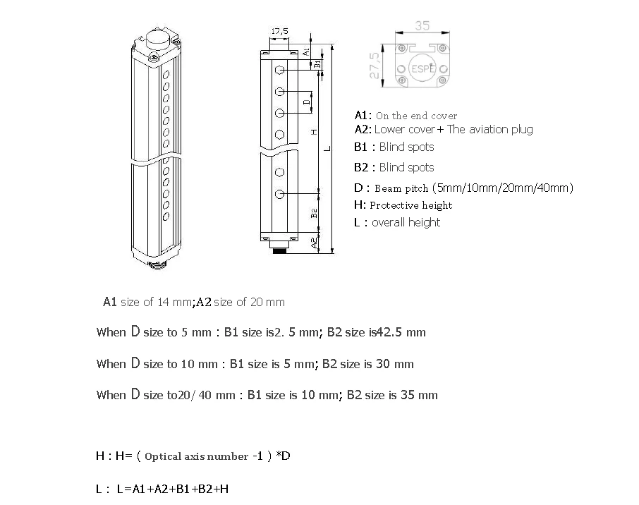 Calt Autonics Light Curtain Area Sensor - Buy Light Curtain Sensor ...