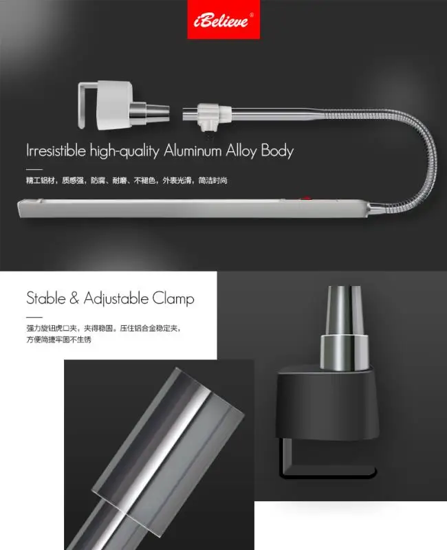 Metal Architect Swing Arm Desk Lamp,Dimmable Led Task Lamp With Clamp ...