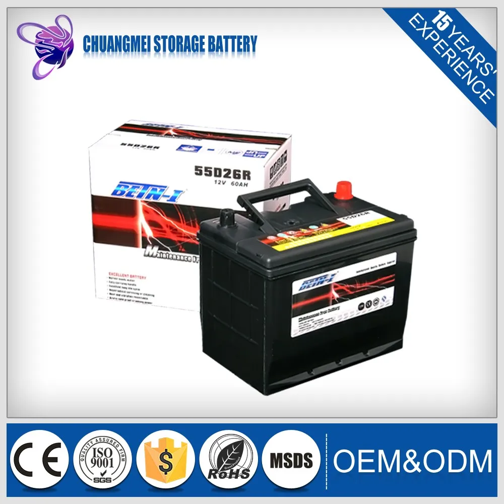 Best Selling Product! Power Supply Starting Japan Car Battery 55d26r ...