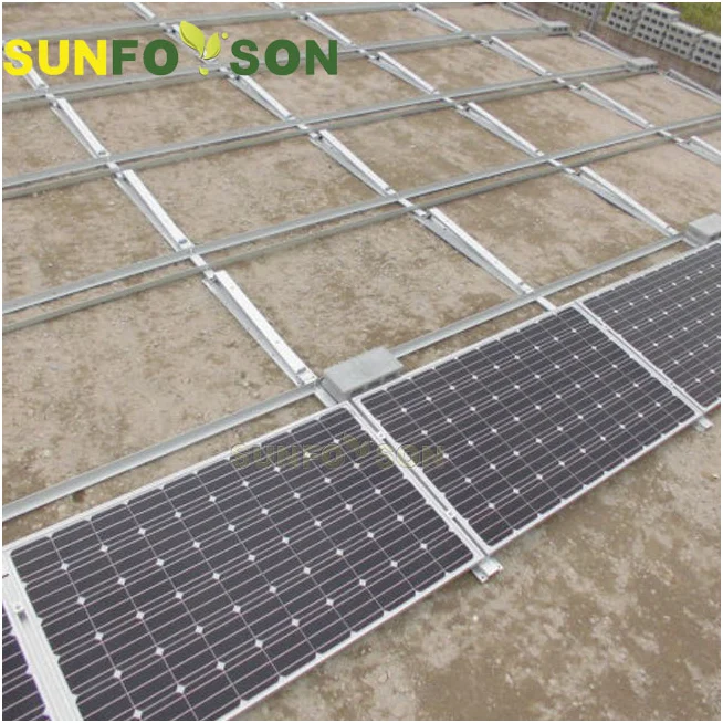 Flat Roof Pv Solar Panel Racking System For Commercial Or Industrial ...