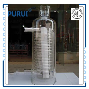 Manufacturer Direct Lab Glassware Condenser With Coiled Inner Tube ...