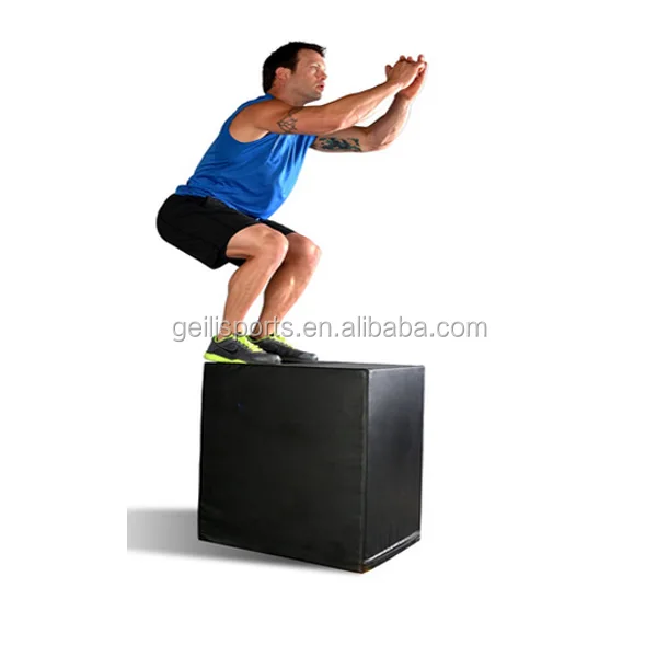High Quality 3 Way Soft Plyometrics Jumping Boxes Set Red With Black ...