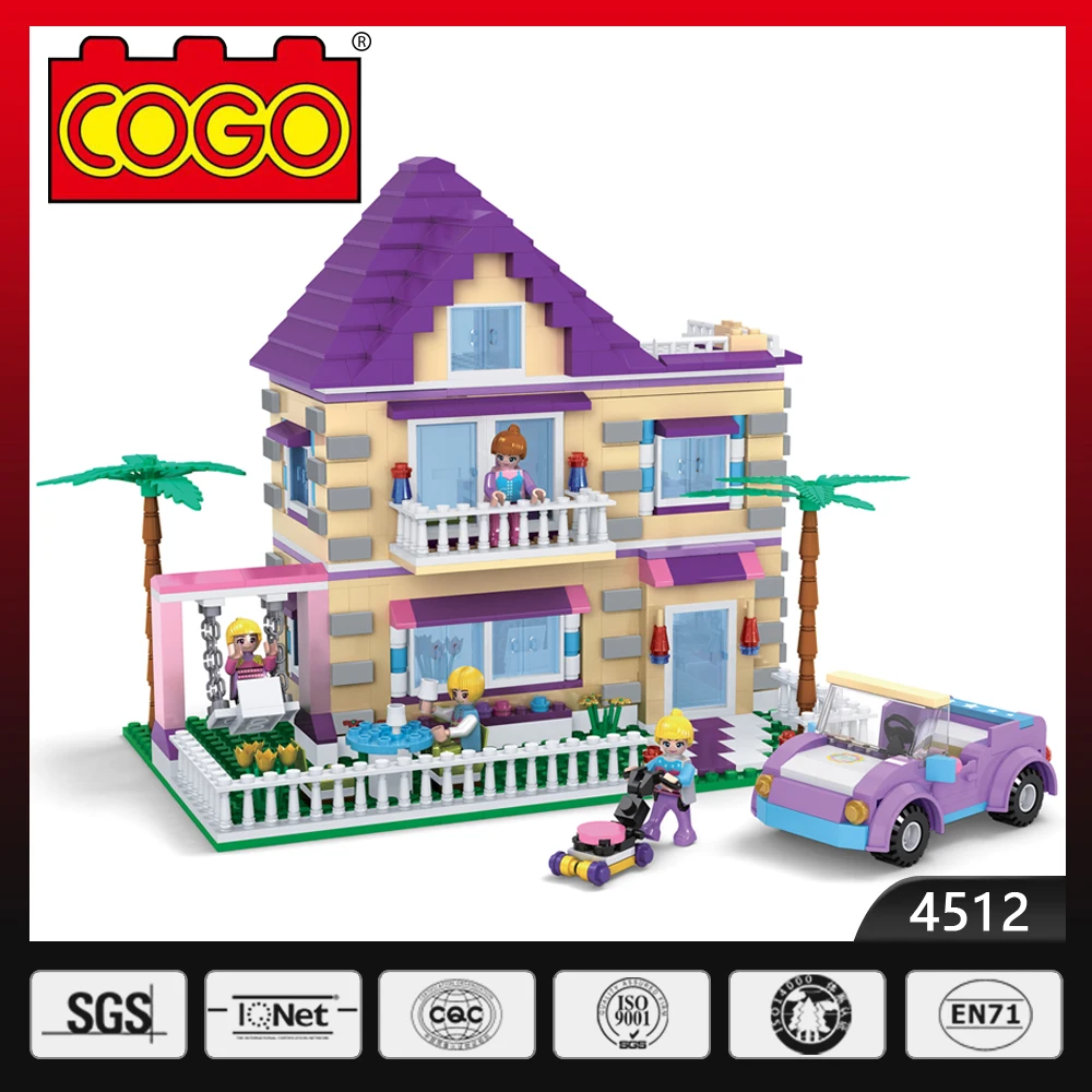 Cogo Plastic Toy Building Brick House Toy - Buy Brick House Toy,Brick ...