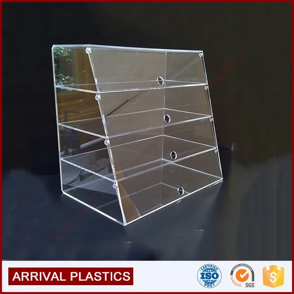 Lemari Pajangan Akrilik,3 Tingkat Lemari Roti Akrilik Untuk Kue Donat ...