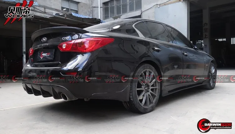 Darwinpro 2014-2015 Q50 Q50l Sedan Stillen Style Carbon Fiber Side Skirts For Infiniti - Buy ...