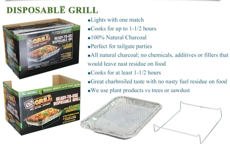 Bbq Grill Pan Aluminium Foil Disposable Sale Popular Portable One Time ...