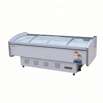 Fresh Meat Display Curved Glass Meat Showcase Deli Case/supermarket ...