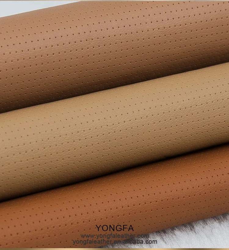 Angle Hole 0.6mm Soft Embossed Pu Leather High Quality Synthetic Pu ...