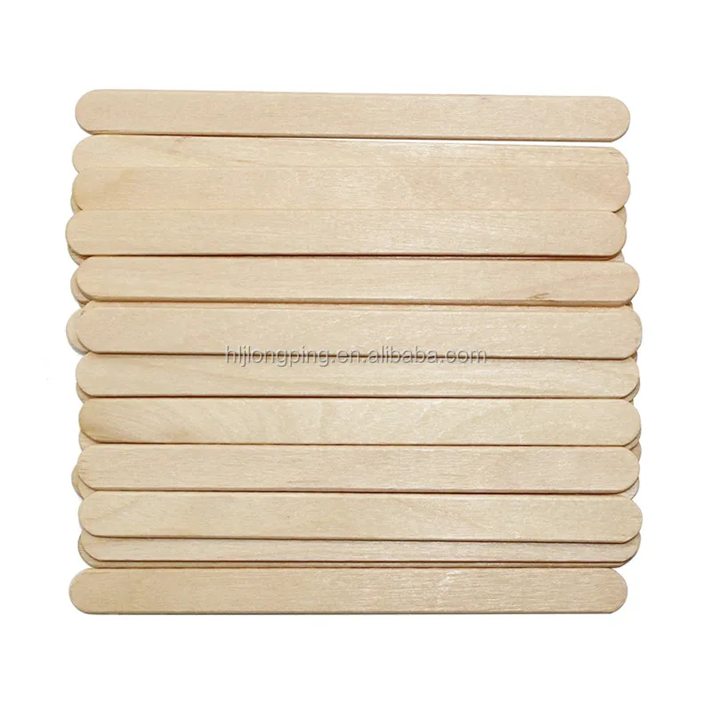 Regular Size Flat Wood Popsicle Stick - Buy Wood Popsicle Stick,Flat ...