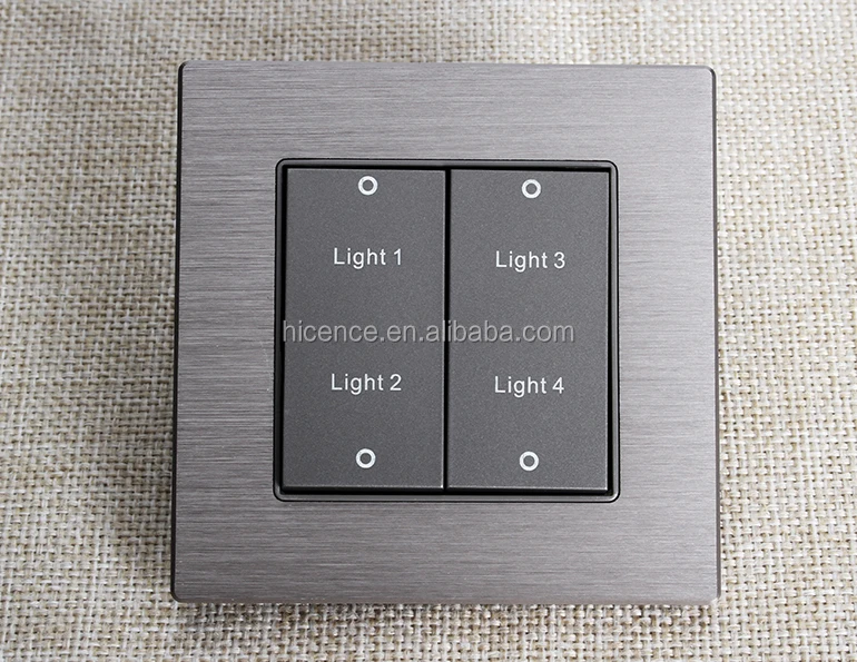Soft Touch Light Switch - 4 Gang, 12V Dry Contact Switch