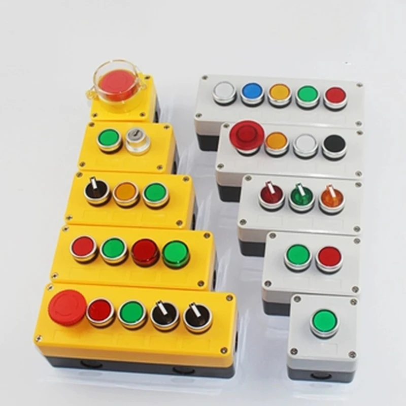 Waterproof Button Switch Emergency Stop Industrial Handhold Control Box ...