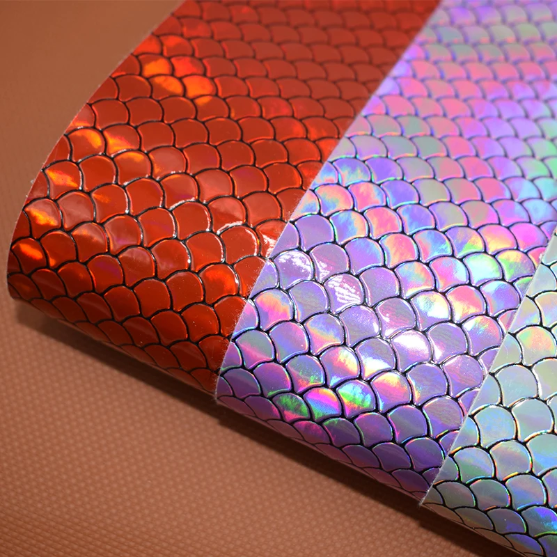 Colorful Reflective Faux PU Leather - Durable & Versatile