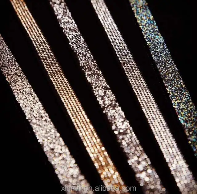 2015 New Design Rhinestone Mesh Trim/mesh Roll Iron On Glue 2cm Width ...