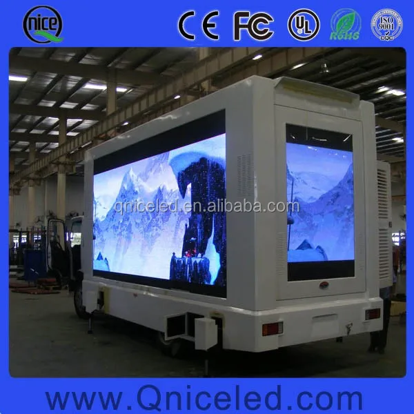 Outdoor Advertising Mobile Led Screen Trailer P8 Full Color Led Video ...