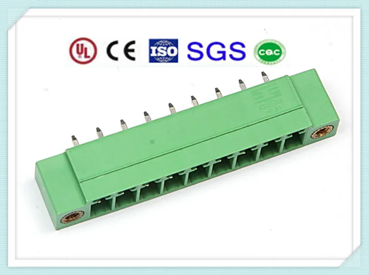 3.81mm Pitch Right Angle Pin Terminal Block With Flange Xs2ehdc 300v ...