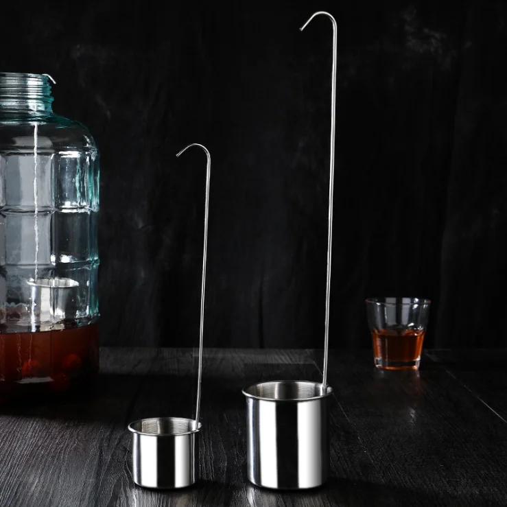Long Handle Stainless Steel Wine Dipper With Hook - Buy Stainless Steel ...