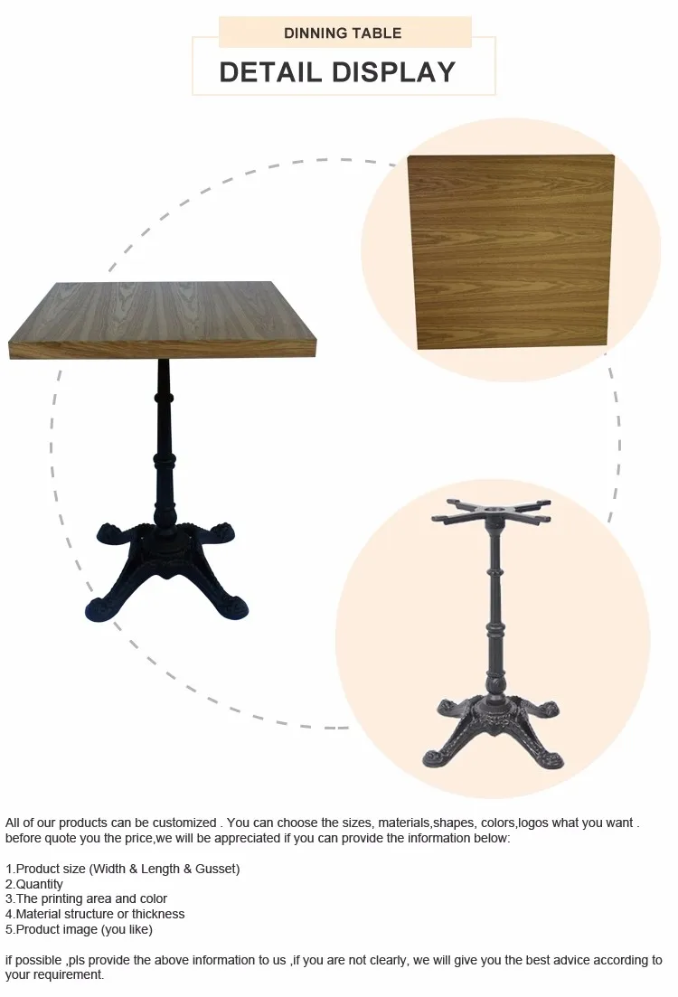 Wood Table Top With Cast Iron Table Base Coffee Table - Buy Base Table ...