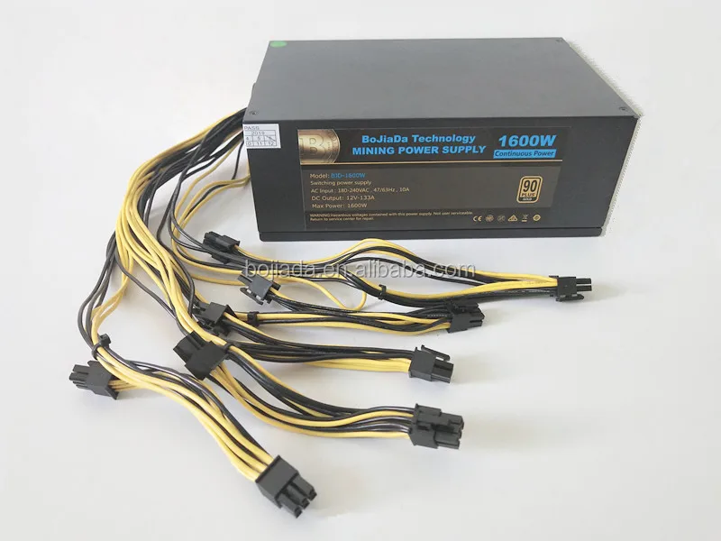1600w Antminer Psu Switch Power Supply 220v With 10 * 6pin Pcie Cable ...