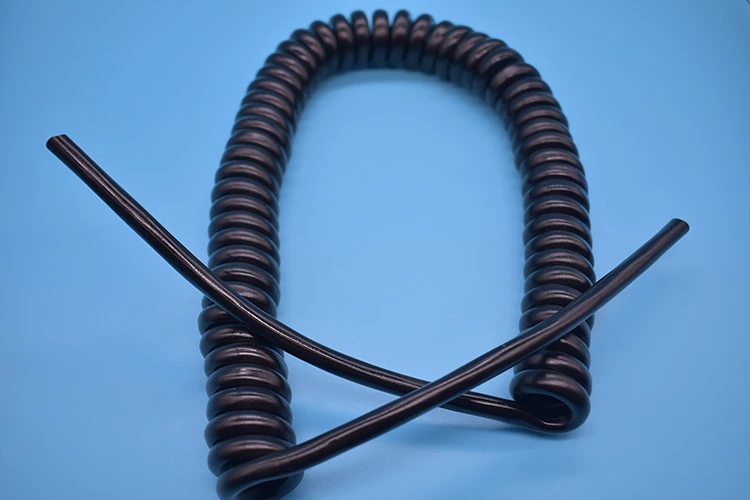 Pvc/pu Spiral Cable Spiral Cord Coiled Cable With Different Color - Buy ...