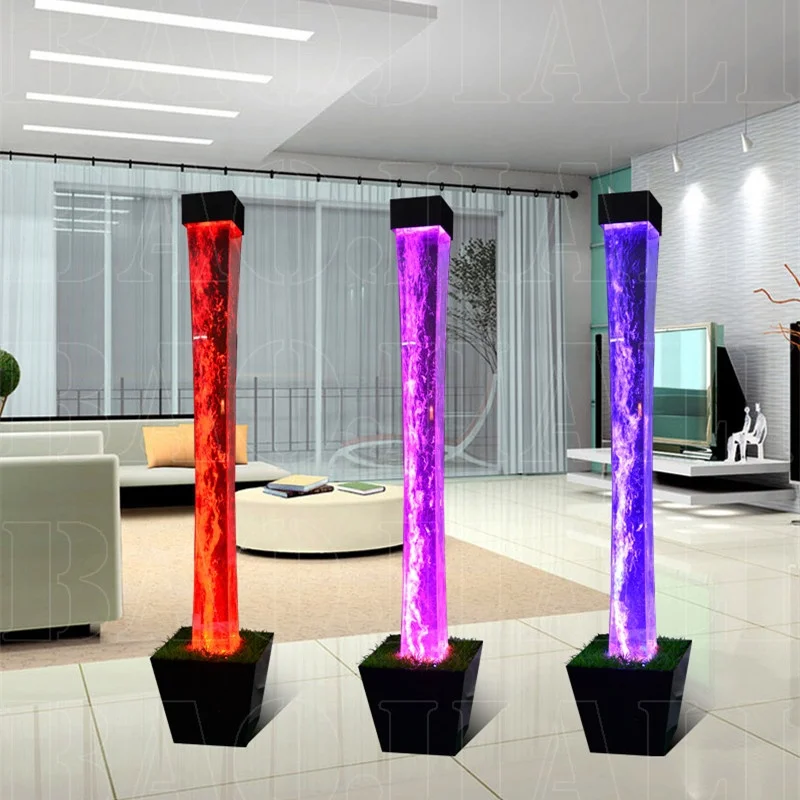 Wedding Stage Decoration LED Glowing Color Changing Bubble Column