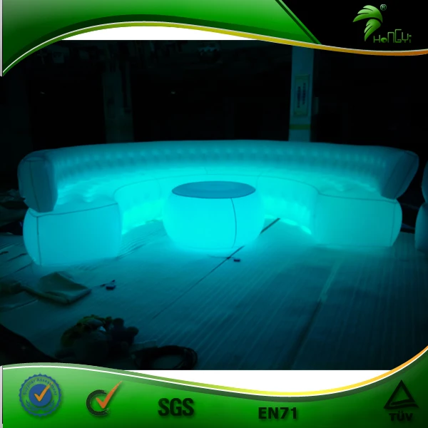 Color Changing Inflatable Sofa Bar Inflatable Round Sofa With Led Light ...