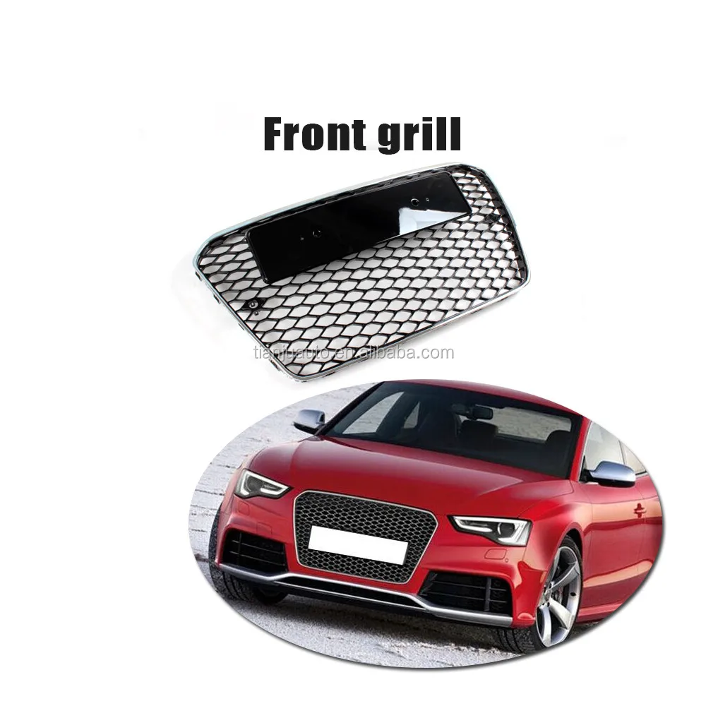 Front Grille Rs5 Type Honeycomb Grill Fit For Audi A5 S5 Rs5 2013-2015 ...
