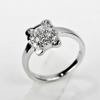 Fashion Kids Gemstone Rings,Solid Silver Panda Ring Design For Children ...