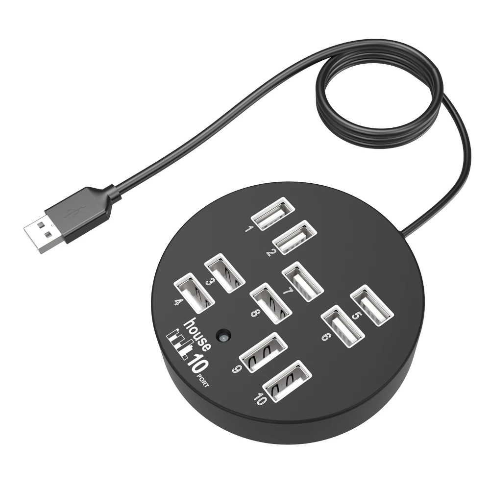 Round 2.0 10 Ports Usb Hub For Pc And Laptop - Buy Round 10 Ports Hub ...