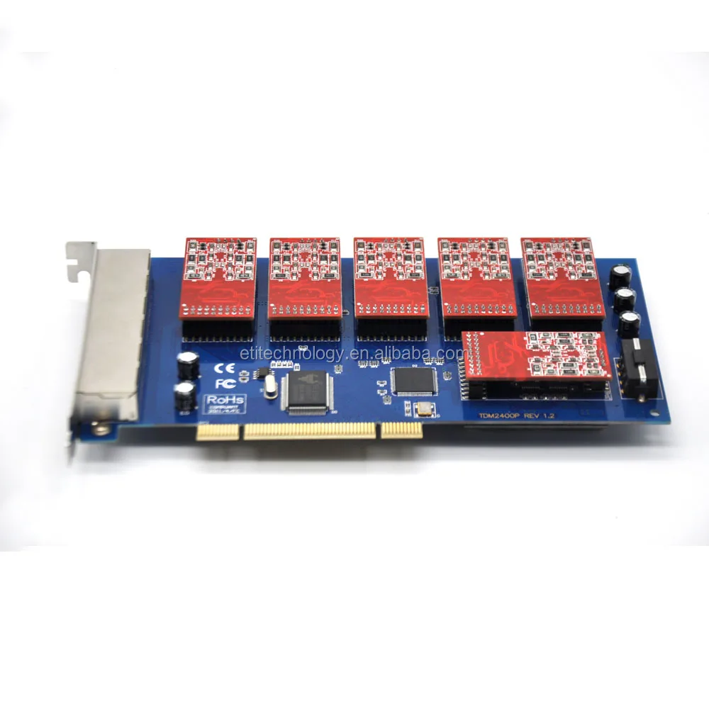 Asterisk Card Tdm2400 Pci 24 Fxo/fxs Ports Voip Modules Analog Digium ...
