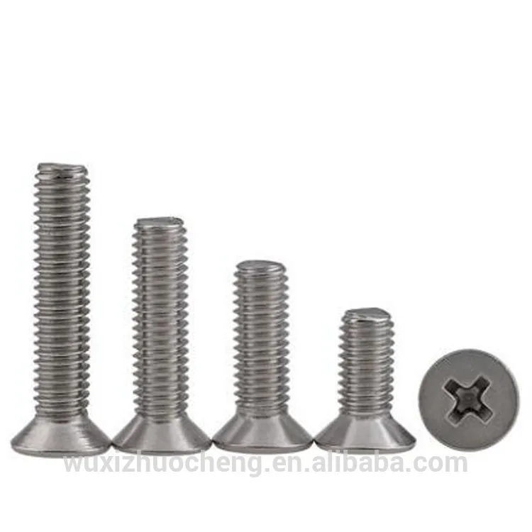 high quality stainless steel 304 316 DIN965 philips flat head machine ...