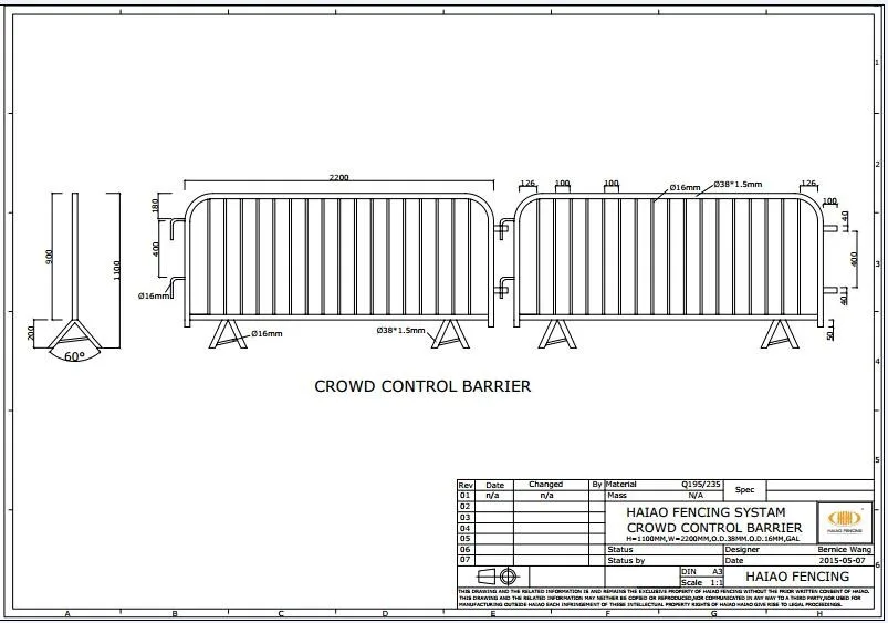 Crowd Control Barriers Drawings - Buy Crowd Control Barriers,Traffic ...