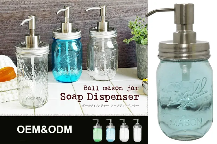 Liquid Soap Dispensers Custom Design Foam Manual Glass Material Mason ...