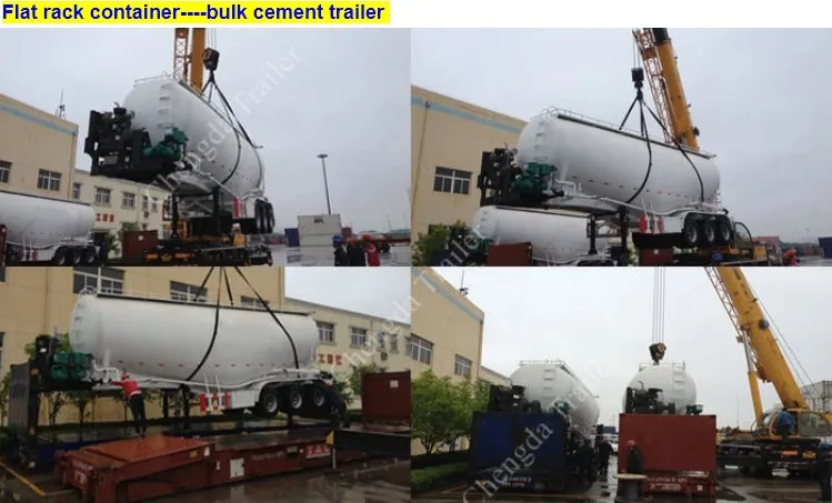 3 Axles Banana Tanker Trailer - Bulk Grain & Cement Transport