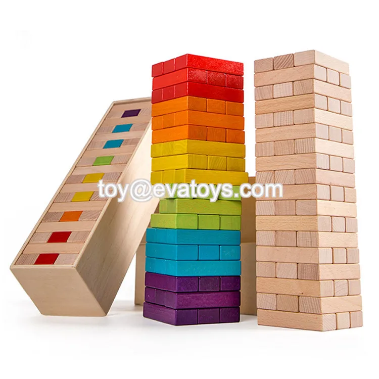 New Hottest Diy Stacking Wooden Tumbling Tower Blocks Game For Children ...
