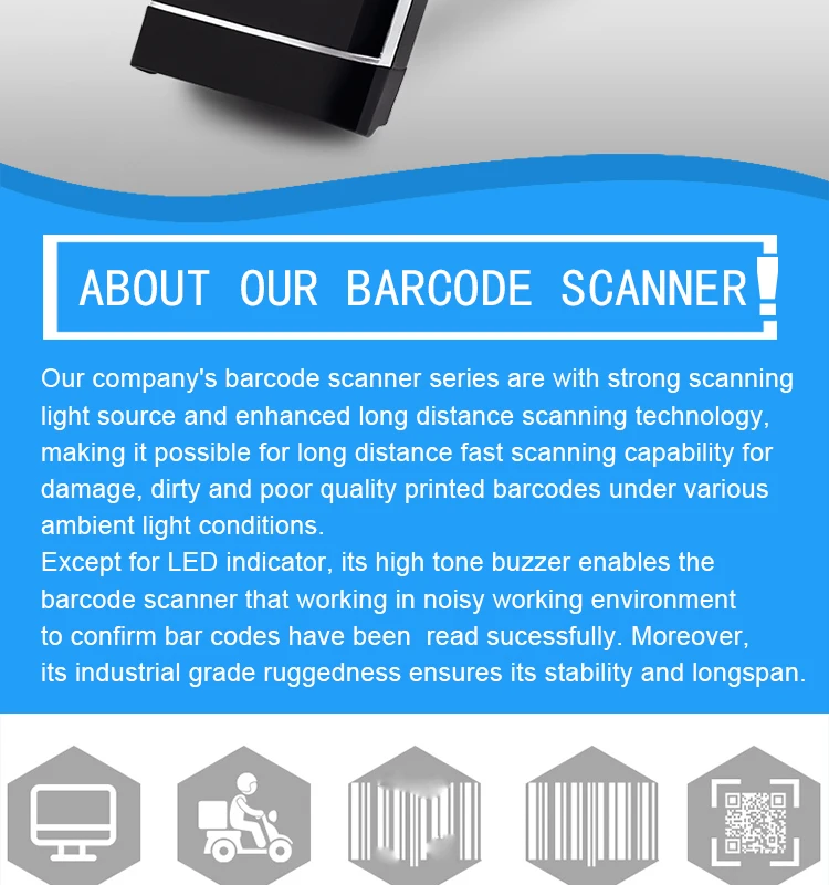 Qr Code 2D Barcode Scanner - Symcode MJ-6709 with 16M Memory