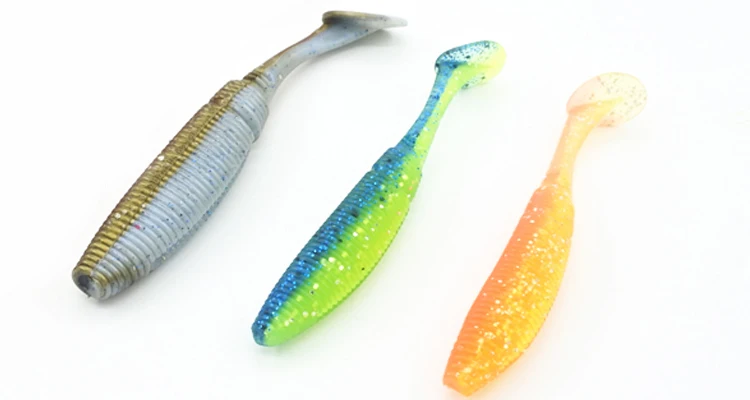 10cm Double Color Shad Fishing Soft Plastic Lure Molds