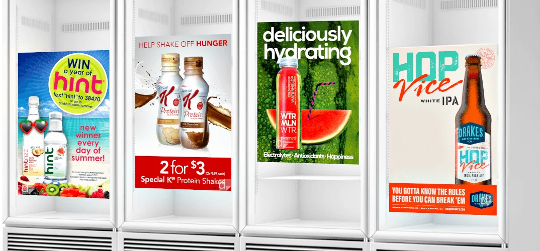 Custom Print Decorative Display Ice Cream Freezer Sticker