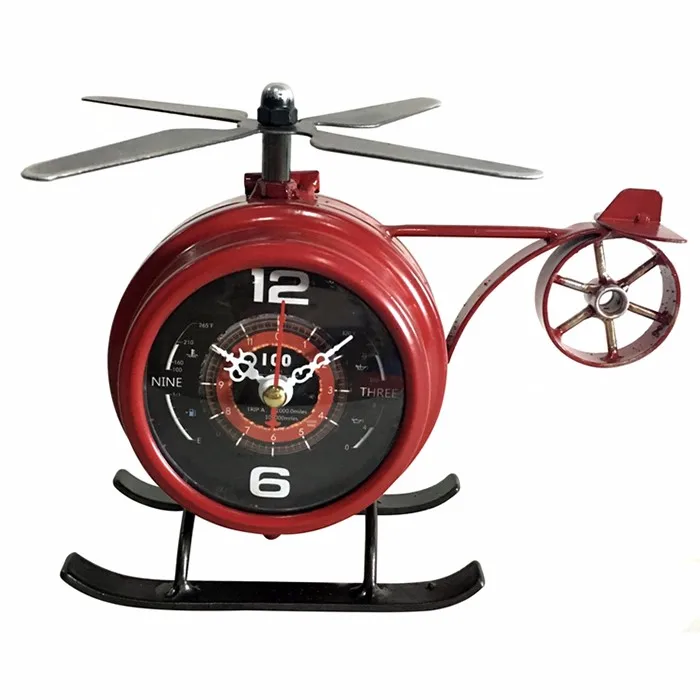Hometime Clock - Metal Helicopter Mantel Clock - Buy Hometime Clock ...