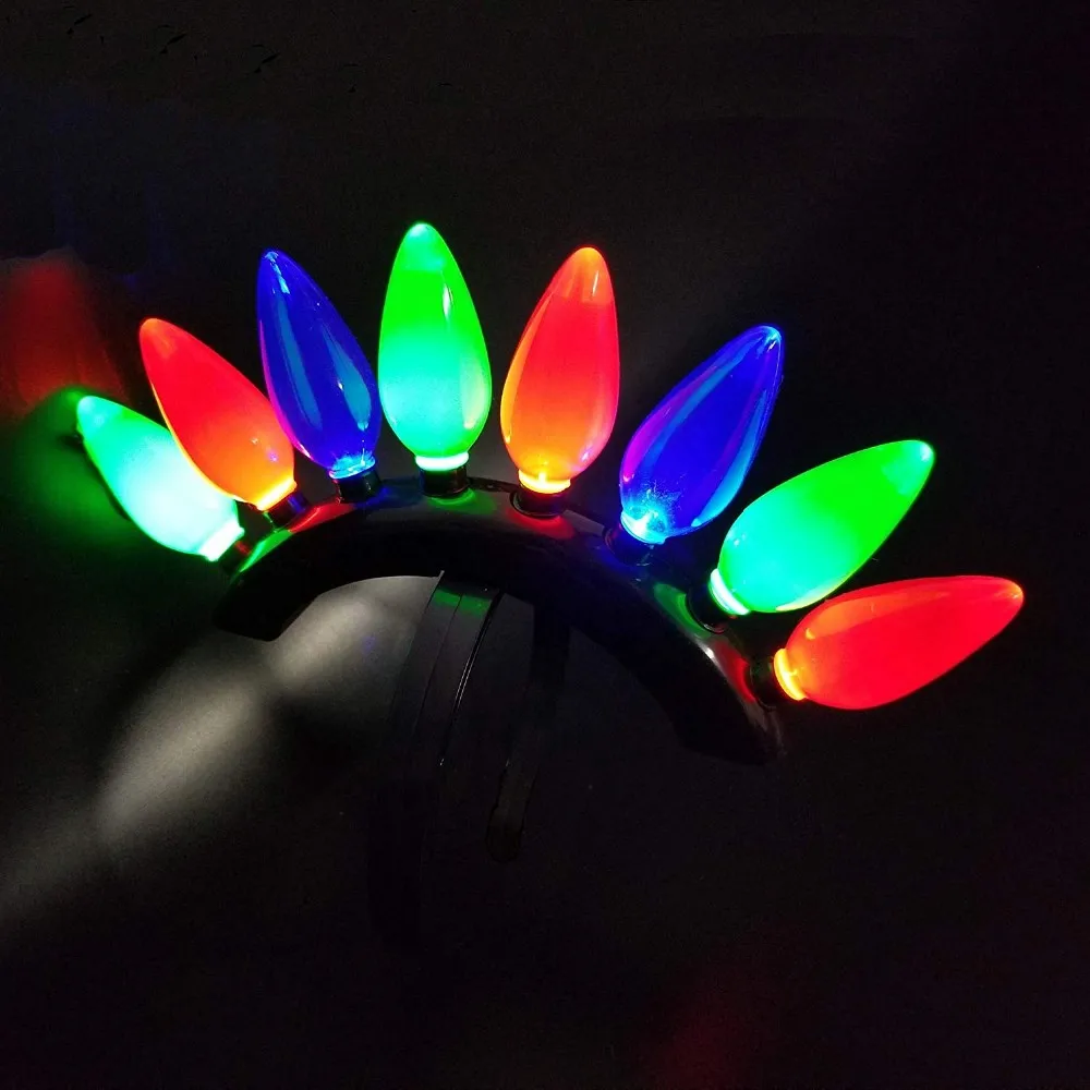 Led Light Up Bulb Headband,Bulb Mohawk,Led Hat Mohawk Hat Flashing ...