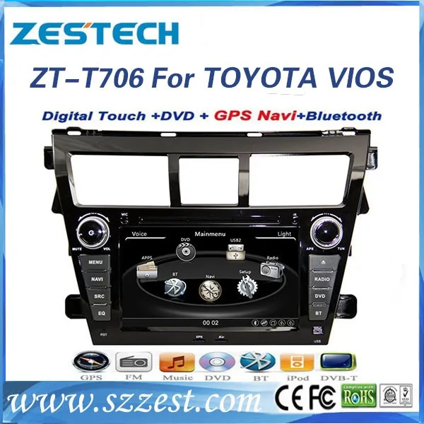 Car Dvd Gps Headrest Monitor For Toyota Vios 2008 2010 2013 2 Din Touch ...