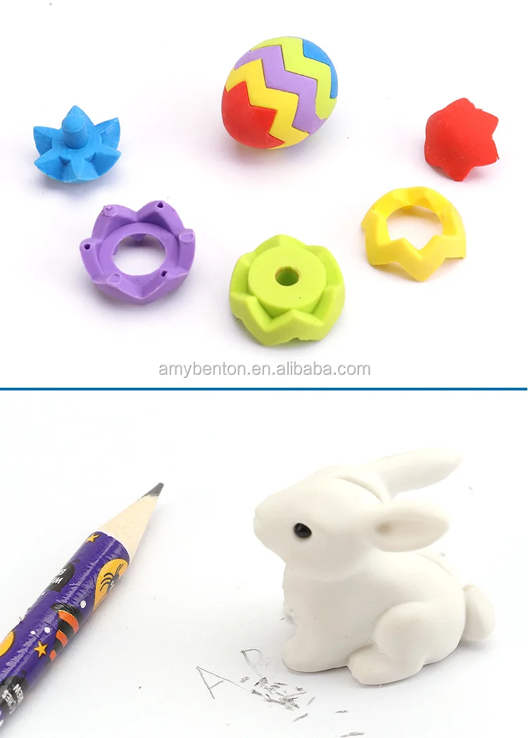 Wholesale Cute Rabbit Chick Animal Eraser Kids Stationery Easter Egg ...