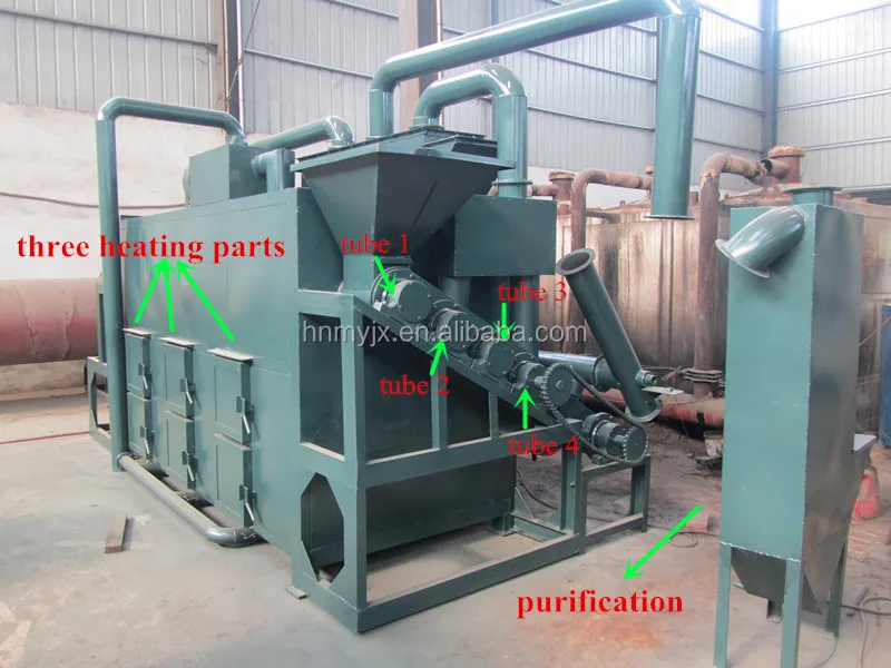 Coconut Shells Rice Husk Wood Powder Charcoal Making Carbonization ...