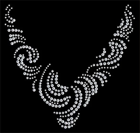 Wholesale Crystal Neckline Strass Design Hotfix Motif Rhinestone ...